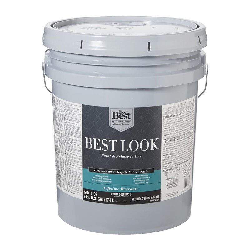 Do it Best Best Look 5 Gallon Paint & Primer Satin Extra Deep Base ...