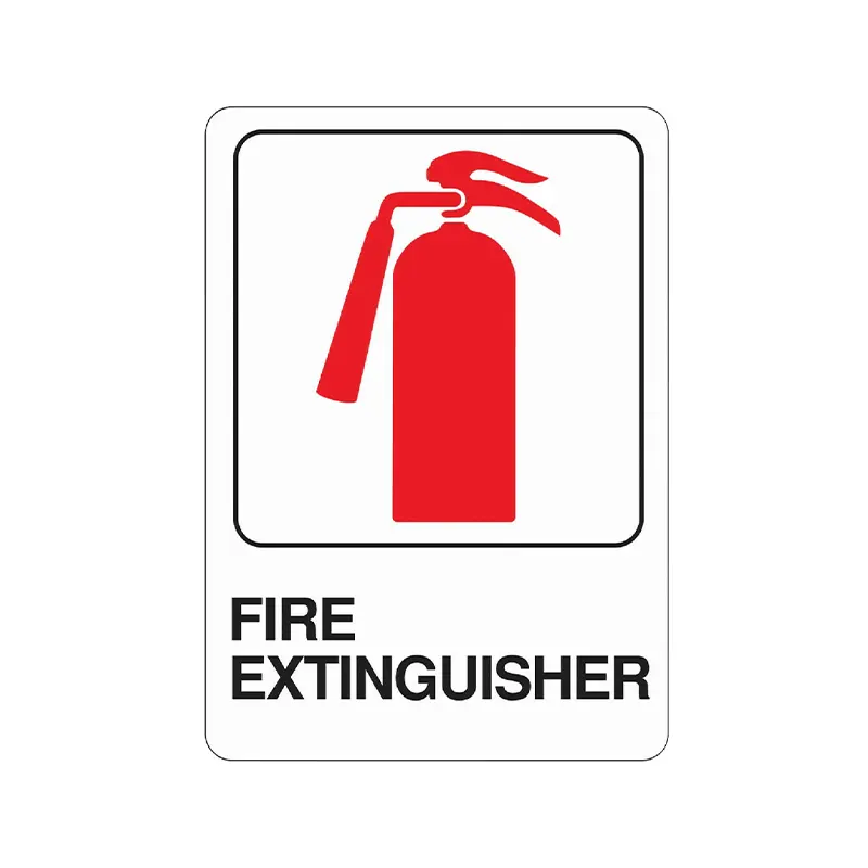 Hy-Ko Deco Series Heavy-Duty Plastic Sign, Fire Extinguisher 5" x 7 ...